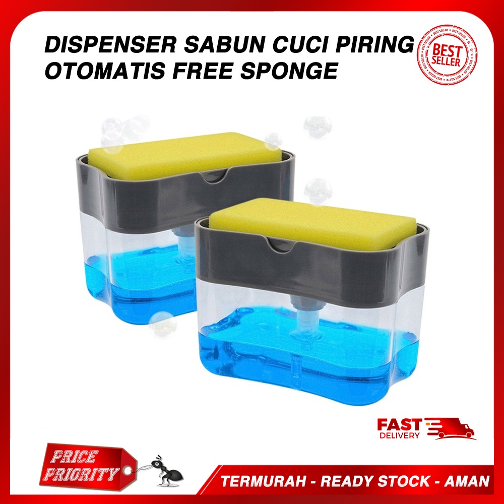 Jual Dispenser Sabun Cuci Piring OTOMATIS Sponge Spon Busa Cuci Sabun ...