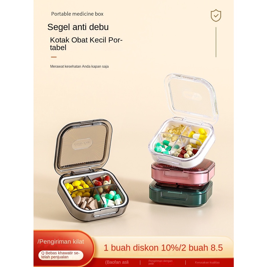 Jual KOTAK OBAT OBATAN 4 IN 1 tidak bocor tidak berbau aman anti air ...