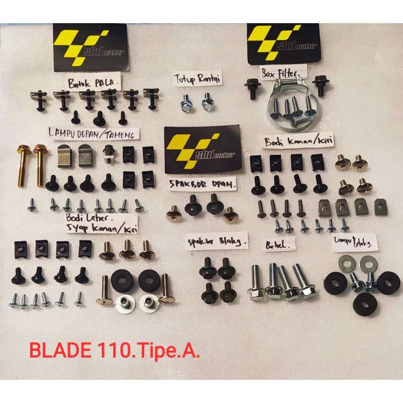 Jual baut baud full body blade 110/baut lengkap fullset body blade 110 ...