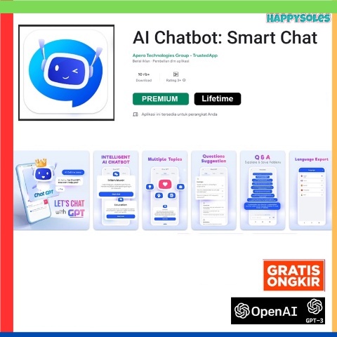 Jual Aplikasi AI Chatbot Smart Chat android openchat gpt open ai android | Shopee Indonesia
