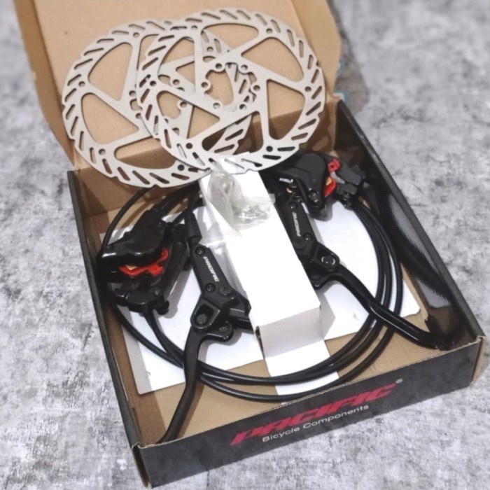 Jual Rem Brake Set Hydraulic Disc Brake Sepeda Pacific G605 Termasuk ...