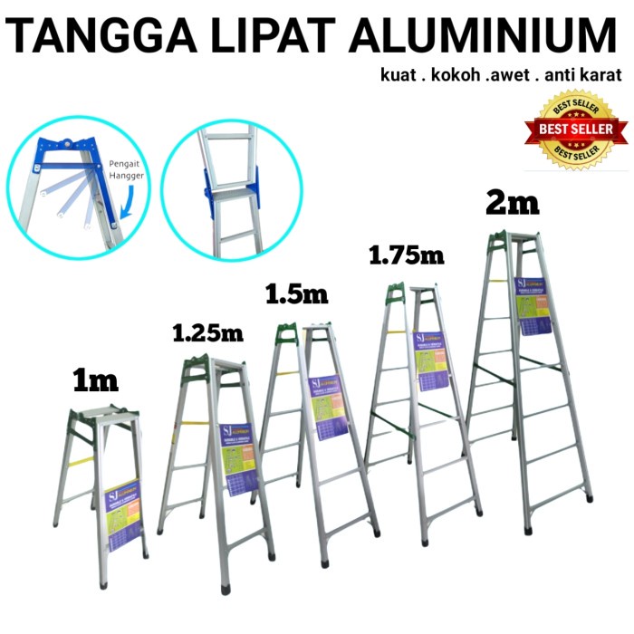 Jual COD - TANGGA LIPAT 2METER // TANGGA MULTIFUNGSI PG 1 200CM / 2M /2 ...