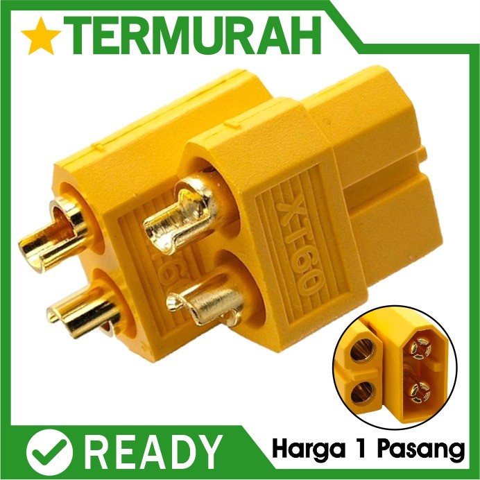 Jual XT60 Connector konektor socket soket male female plug battery RC lipo | Shopee Indonesia
