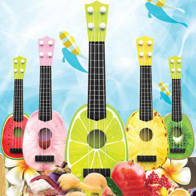 Jual [COD] Ukulele Gitar Mainan Gambar Buah-Buahan | Shopee Indonesia