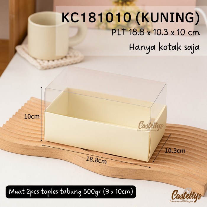 Jual 10 Pcs Kotak Box Mika KC181010 KUNING Packaging Kue Bolu Lapis ...