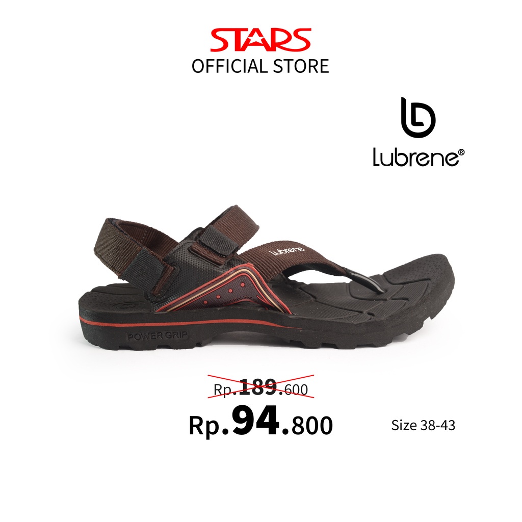 Jual LUBRENE Sepatu Sandal Pria AUDISON GM BL/BRWN FM | Shopee Indonesia