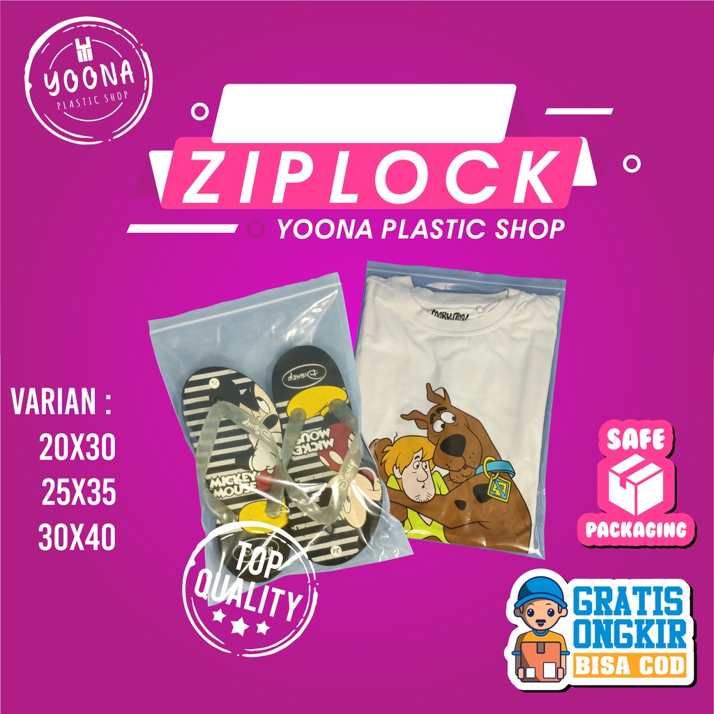 Jual Plastik KLIP Ziplock Tanpa Plong 20x30 - 25x35 - 30x40 | Plastik ...