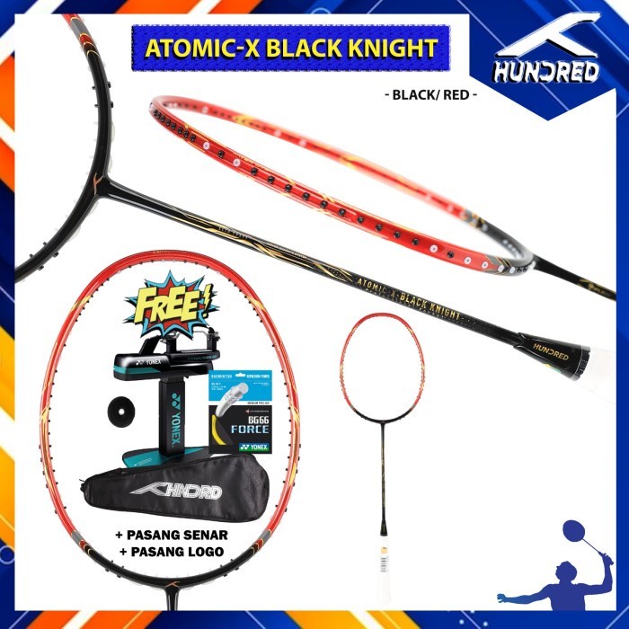 Jual RAKET BADMINTON HUNDRED ATOMIC - X / ATOMIC-X BLACK KNIGHT - BLK ...