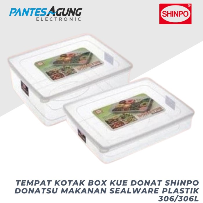 Jual Terlaris Tempat Kotak Box Kue Donat Shinpo Donatsu Makanan ...