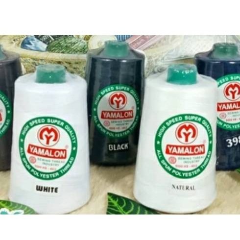 Jual Benang Jahit Yamalon 40/2 5000 yard Gulungan Besar - Putih - Putih ...
