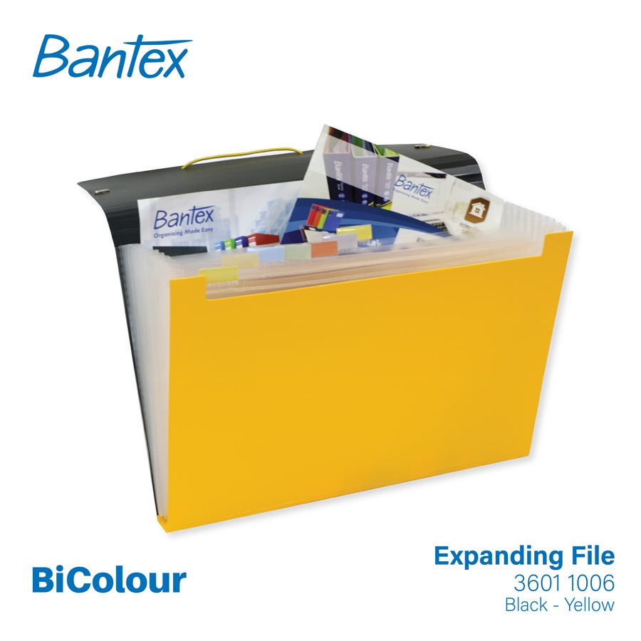 Jual Bantex Expanding File Map Harmonika Folio F4 Black Yellow | Shopee ...