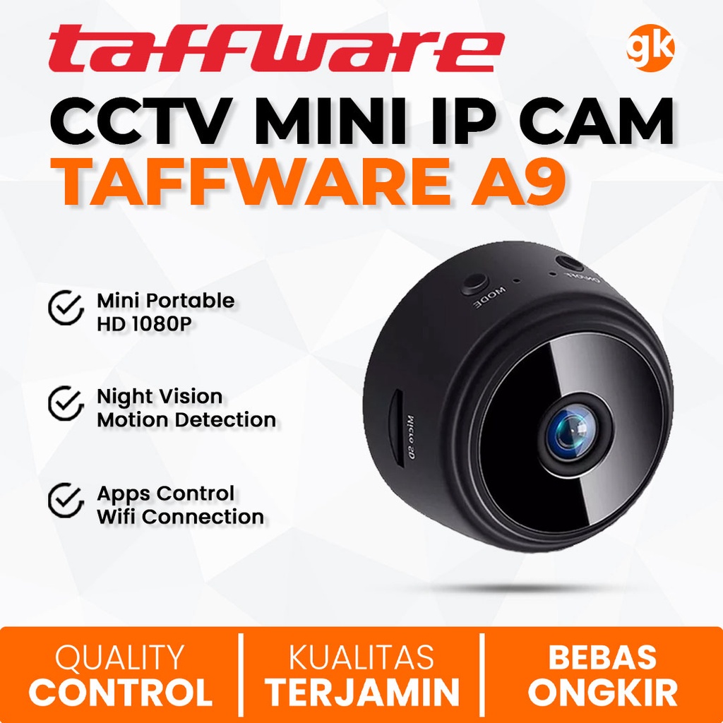 Jual Taffware A9 CCTV Mini IP Camera WiFi HD 1080P Spy Cam Magnetic ...