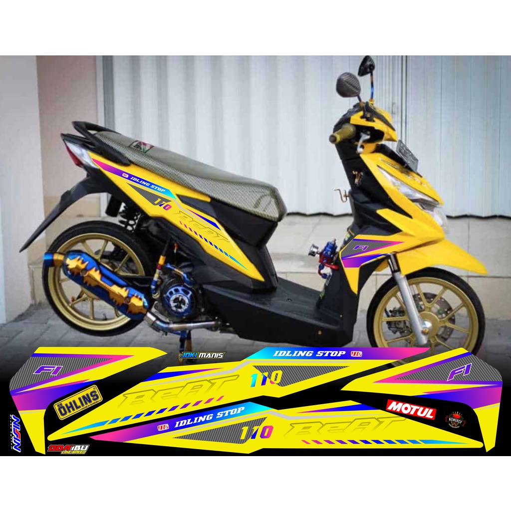 Jual JUAL STICKER (COD) STRIPING STICKER VARIASI HONDA BEAT NEW/BEAT ...
