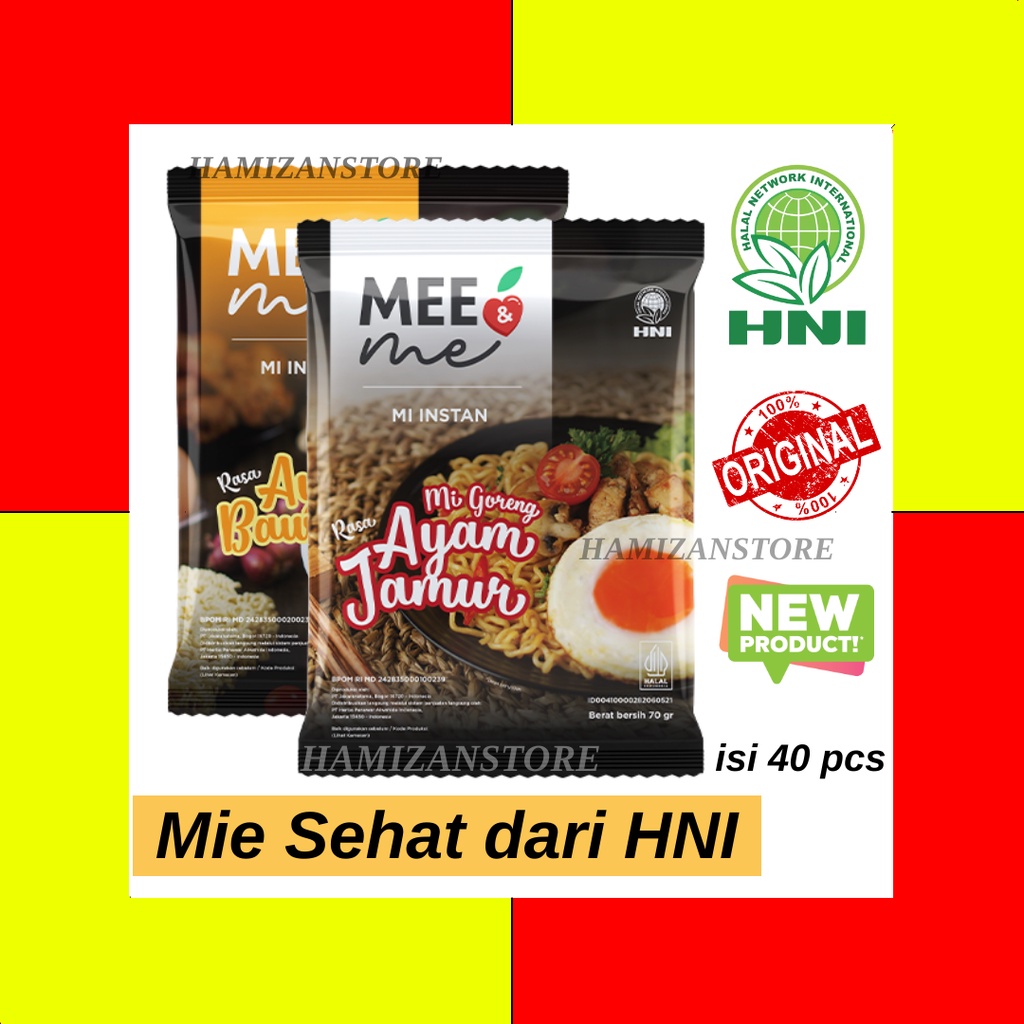 Jual Mee & Me HNI - Mie Instant - Ayam Bawang - Ayam Jamur [HMZ] | Shopee Indonesia