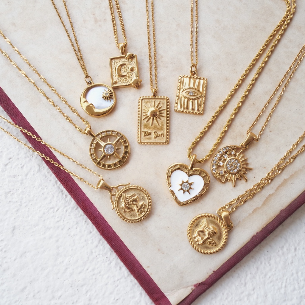 Jual (KALUNG ANTI KARAT) VINTAGE EMBLEM NECKLACE - STAINLESS STEEL ...