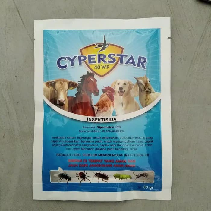 Jual Cyperstar 40WP Obat Pembasmi Hama Kutu Serangga di Walet dan Hewan ...