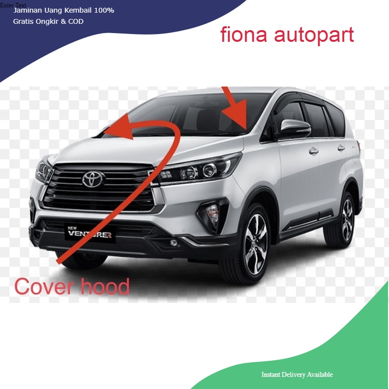 Jual Cover hood Innova Riborn Cowl Karet sudut Kaca depan bawah ...