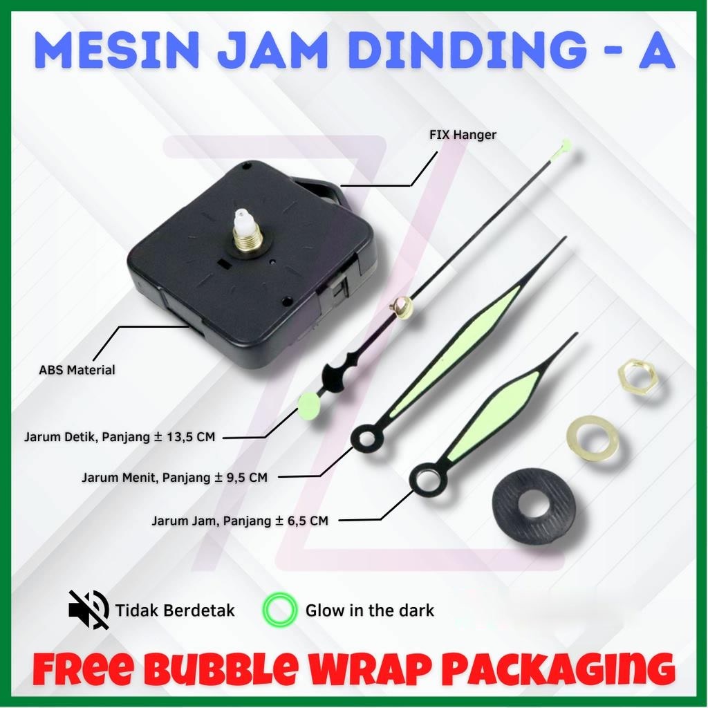 Jual Mesin Jam Dinding DIY QUARTZ Silent Sweep MESIN JAM DINDING SET ...