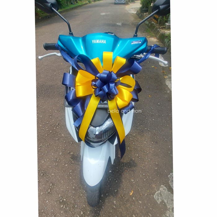 Jual pita hadiah pita besar sepeda pita motor pita mobil aki birukuning ...