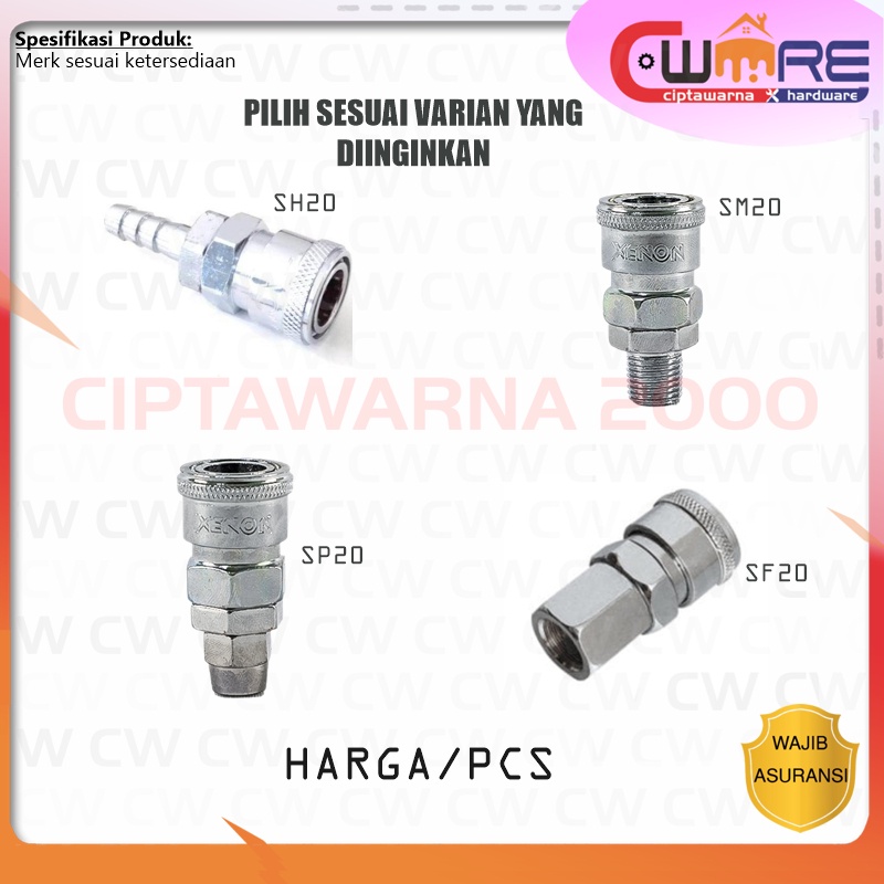 Jual GLS Quick Coupler Coupling angin SF20 SH20 SM20 - SF SH SM 20 ...
