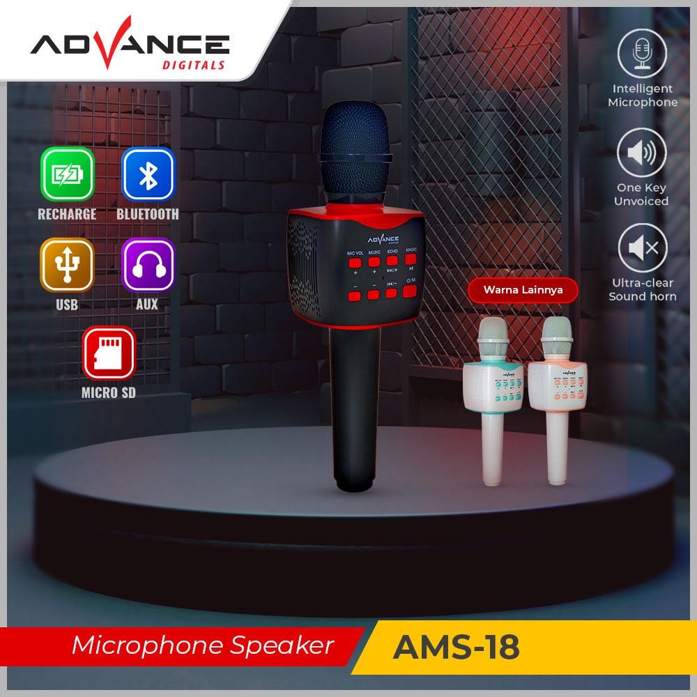 Jual ADVANCE - Mic Bluetooth Karaoke Microphone Bloetooth Speaker ...