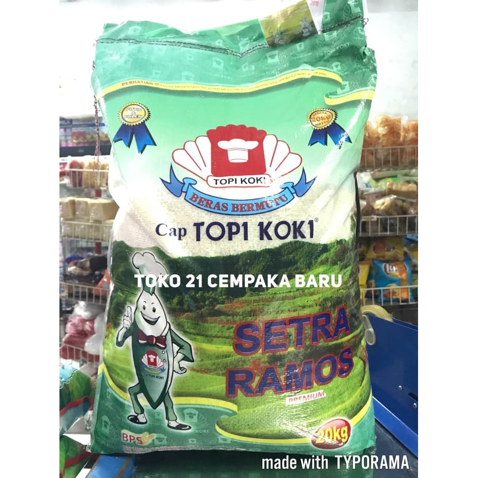 Jual Beras Cap Topi Koki Setra Ramos 20 KG | FULL Asli Beras Topi Koki 20KG Hijau Murah | Shopee ...