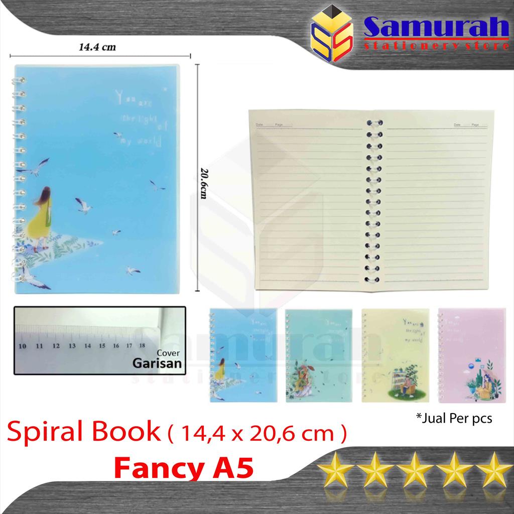 Jual Spiral Book A5 Fancy Samping / Buku Binder Kecil / Note Book ...