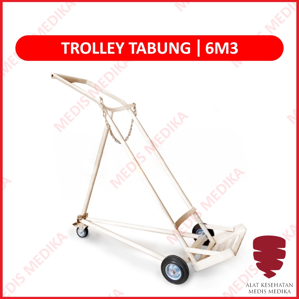 Jual Trolly Tabung Oksigen O2 Ukuran 6m3 Tempat Taruh Oxigen Troli ...