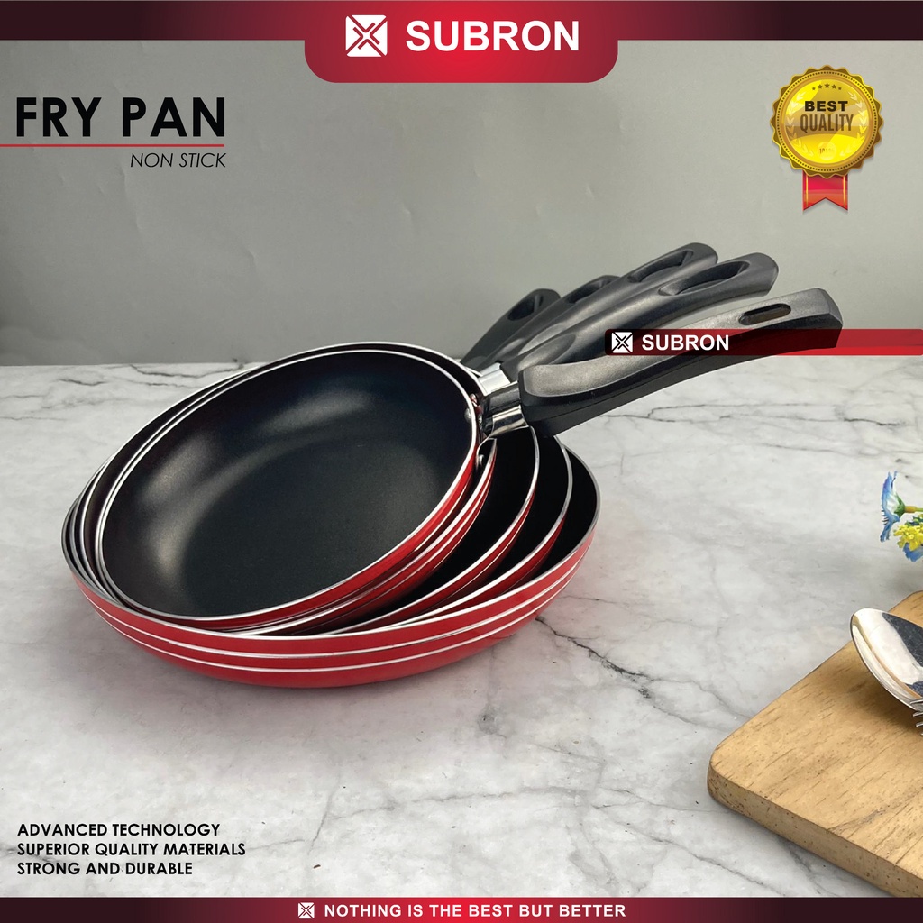Jual Frying Pan / Pengorengan Lapis Teflon Non-Stick Anti Lengketv 22cm 24cm 26cm Tebal Tanpa ...