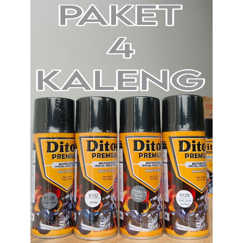 Jual PAKET 4 KALENG pilok pilox diton premium NARDO GREY V 9483** abu ...