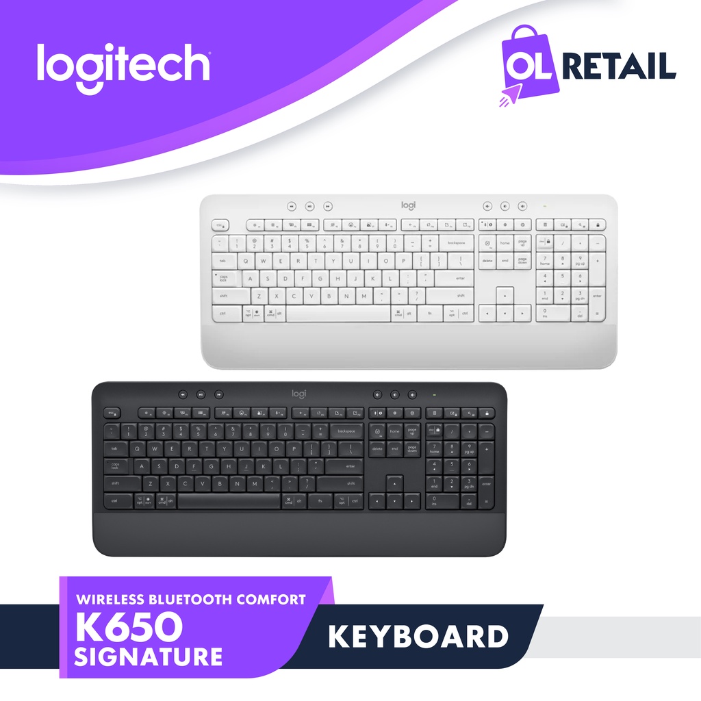 Jual Logitech K650 Signature Keyboard Wireless Comfort Bluetooth ...