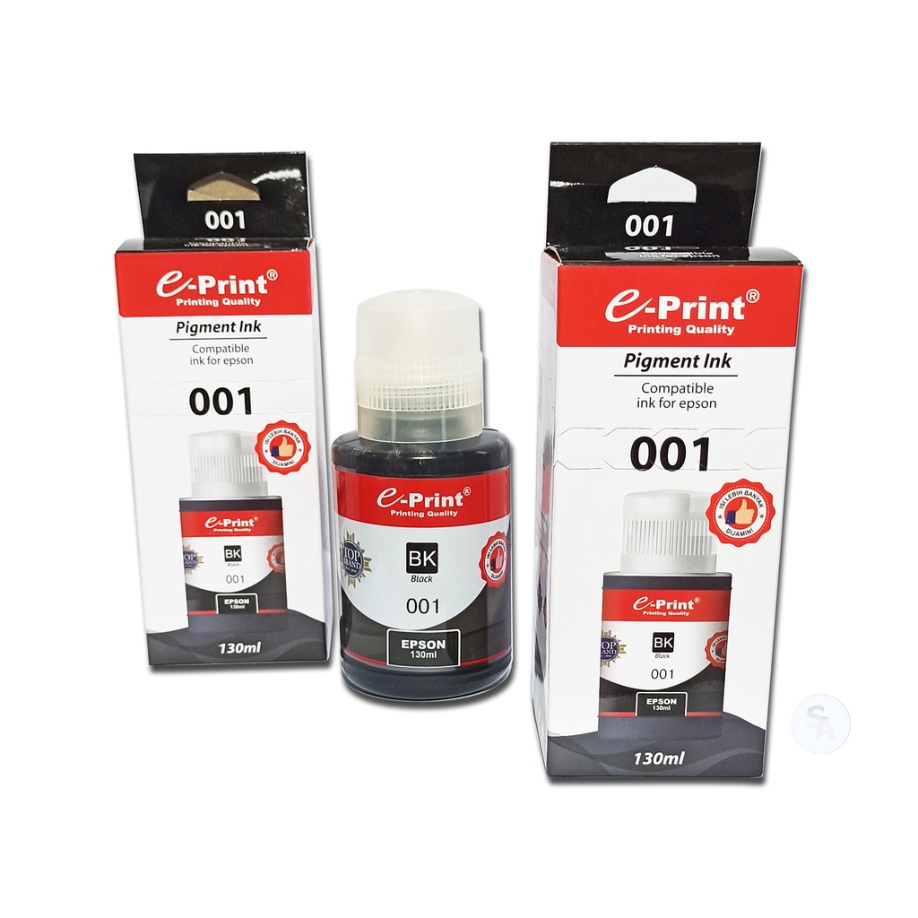 Jual E-PRINT - Tinta Printer 001 130ml Hitam - Pigment Ink - Pcs ...