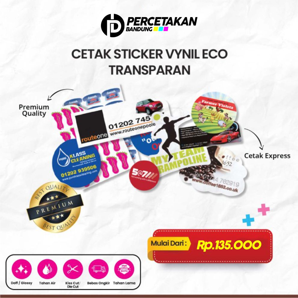 Jual Cetak Sticker Vynil Eco Transparan (meteran) | Shopee Indonesia