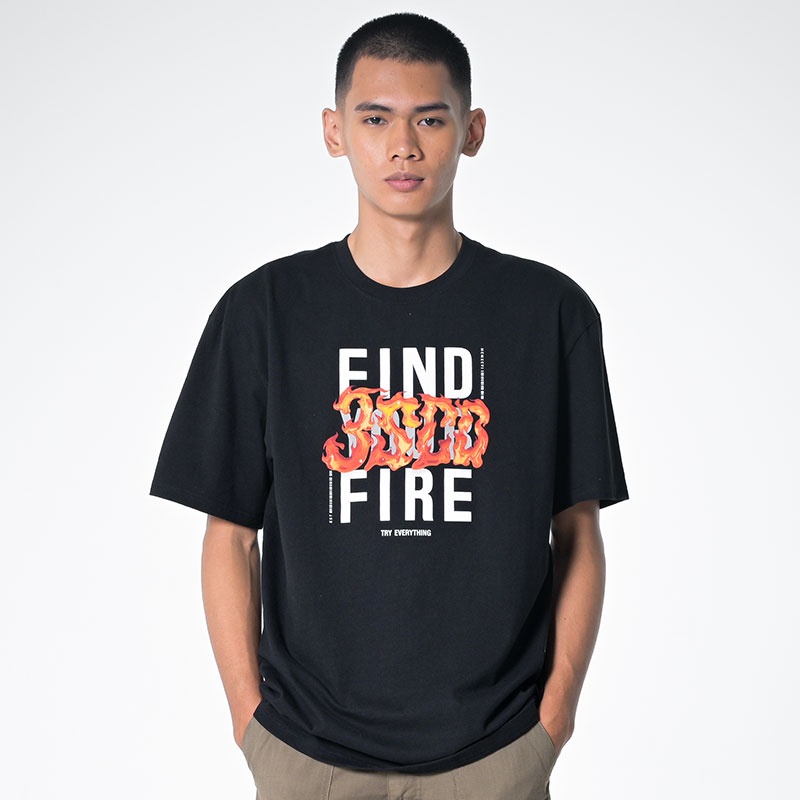 Jual 3Second Basic T Shirt Kaos Lengan Pendek Desain Find Your Fire ...