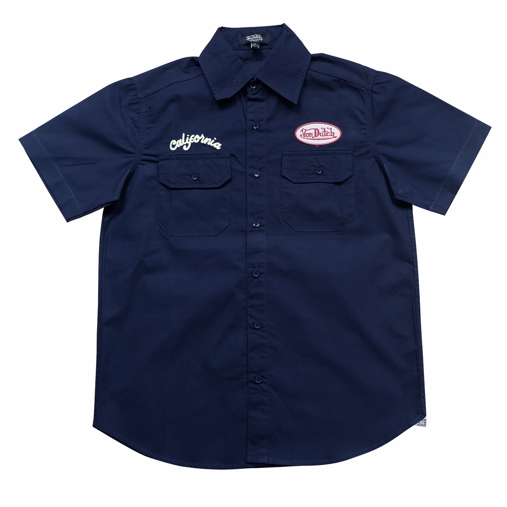 Jual Von Dutch Workshirt 0803 Navy Blue | Shopee Indonesia