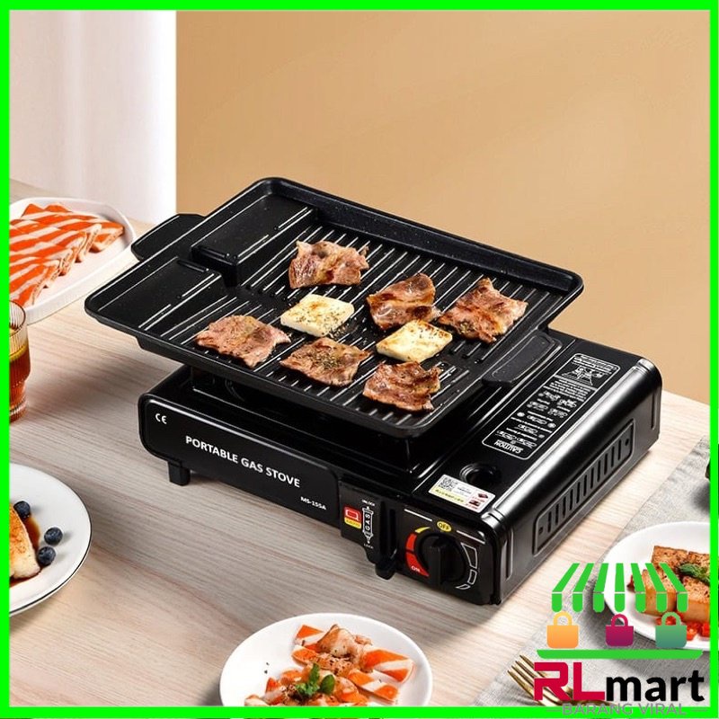 Jual PAKET KOMPOR PORTABLE + GAS + ULTRA GRILL PAKET NGEGRILL MURAH LENGKAP | Shopee Indonesia
