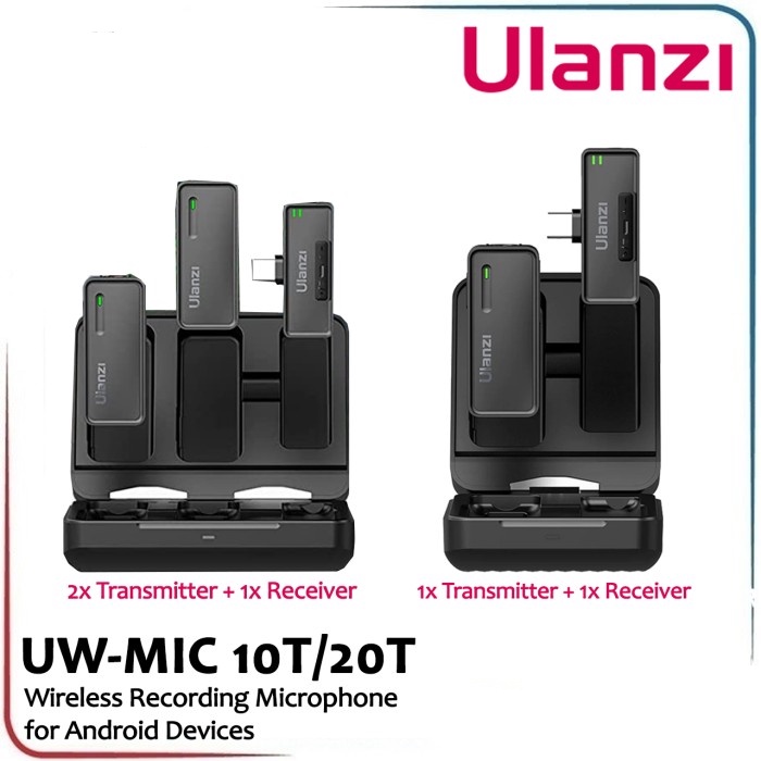 Jual Ulanzi UW-MIC 10T/20T 2.4GHz Wireless Recording Microphone - 1x ...