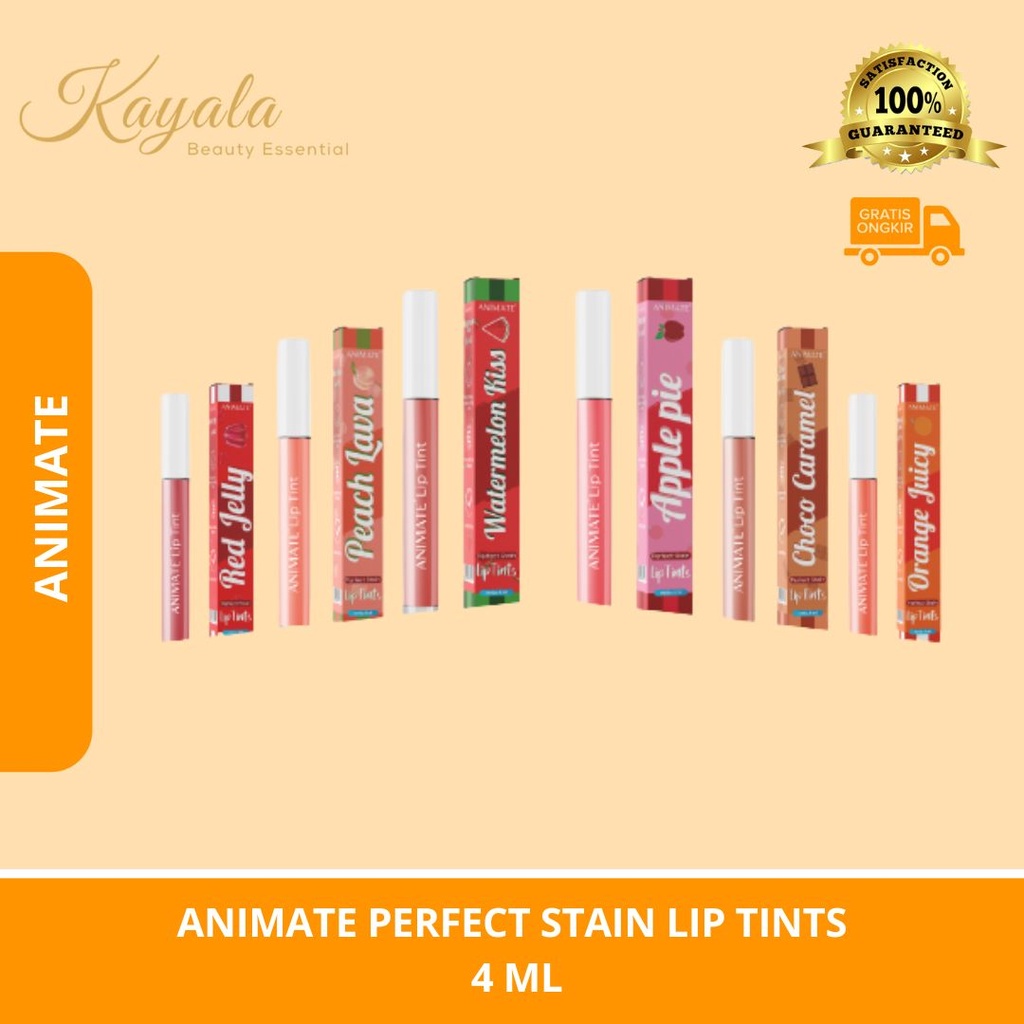 Jual ANIMATE PERFECT STAIN LIP TINTS 4 ML - LIP TINTS ANIMATE - LIP ...