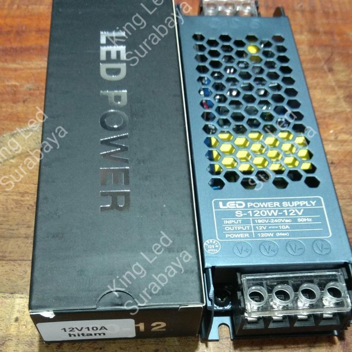 Jual Adaptor Slim 12V 10A Power Supply LED Switching 120W 12 Volt ...