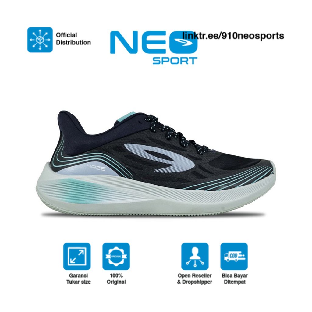 Jual 910 Sepatu Lari Haze Vision 1.0 - Biru tua/Abu/Hijau | Shopee ...