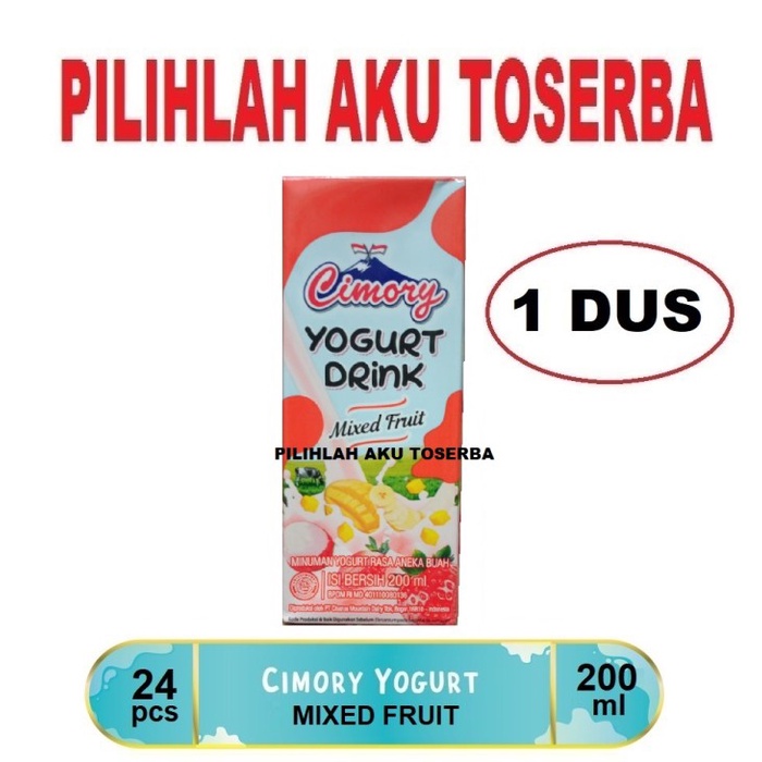 Jual CIMORY YOGURT Drink MIXED FRUIT 200 ml - ( HARGA 1 DUS ISI 24 ) | Shopee Indonesia
