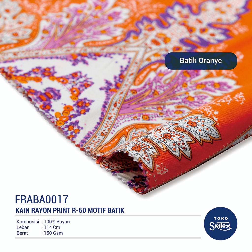 Jual Toko Sritex Kain Rayon Print Batik Abstrak Premium Ekspor R60 ...