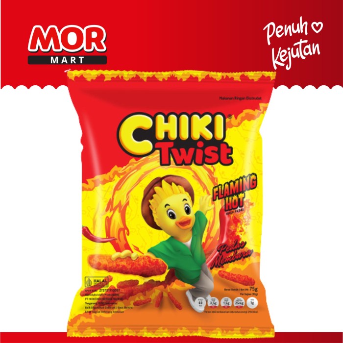 Jual CHIKI TWIST Flaming Hot Snack Keripik Asin Pedas Membara 75 gr ...