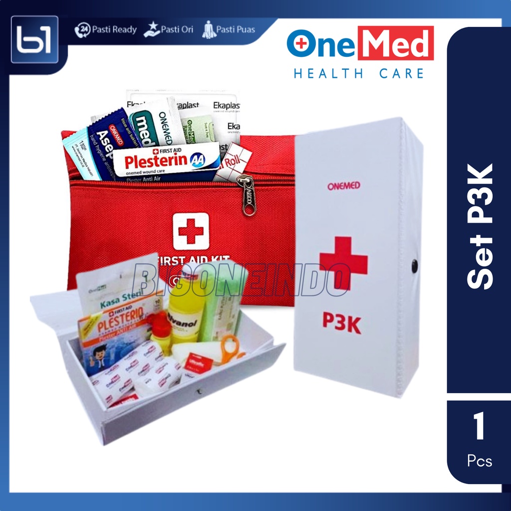 Jual Kotak P3K Set Portable Onemed isi Lengkap, P3K Pouch Travel ...
