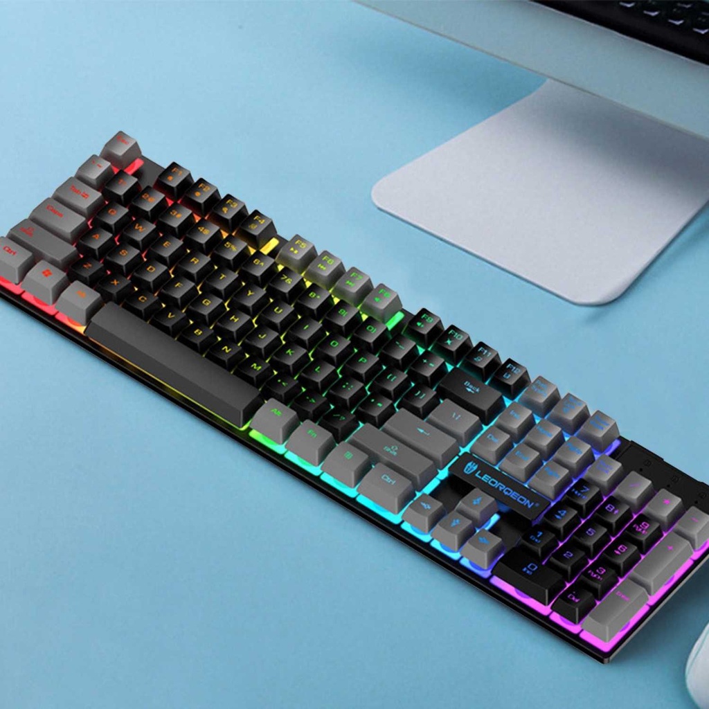 Jual Keyboard LEORQEON Gaming Keyboard RGB Backlight Mechanical Feel ...