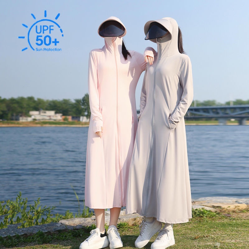 Jual Women's sun protection clothing Women's thin and long body ...