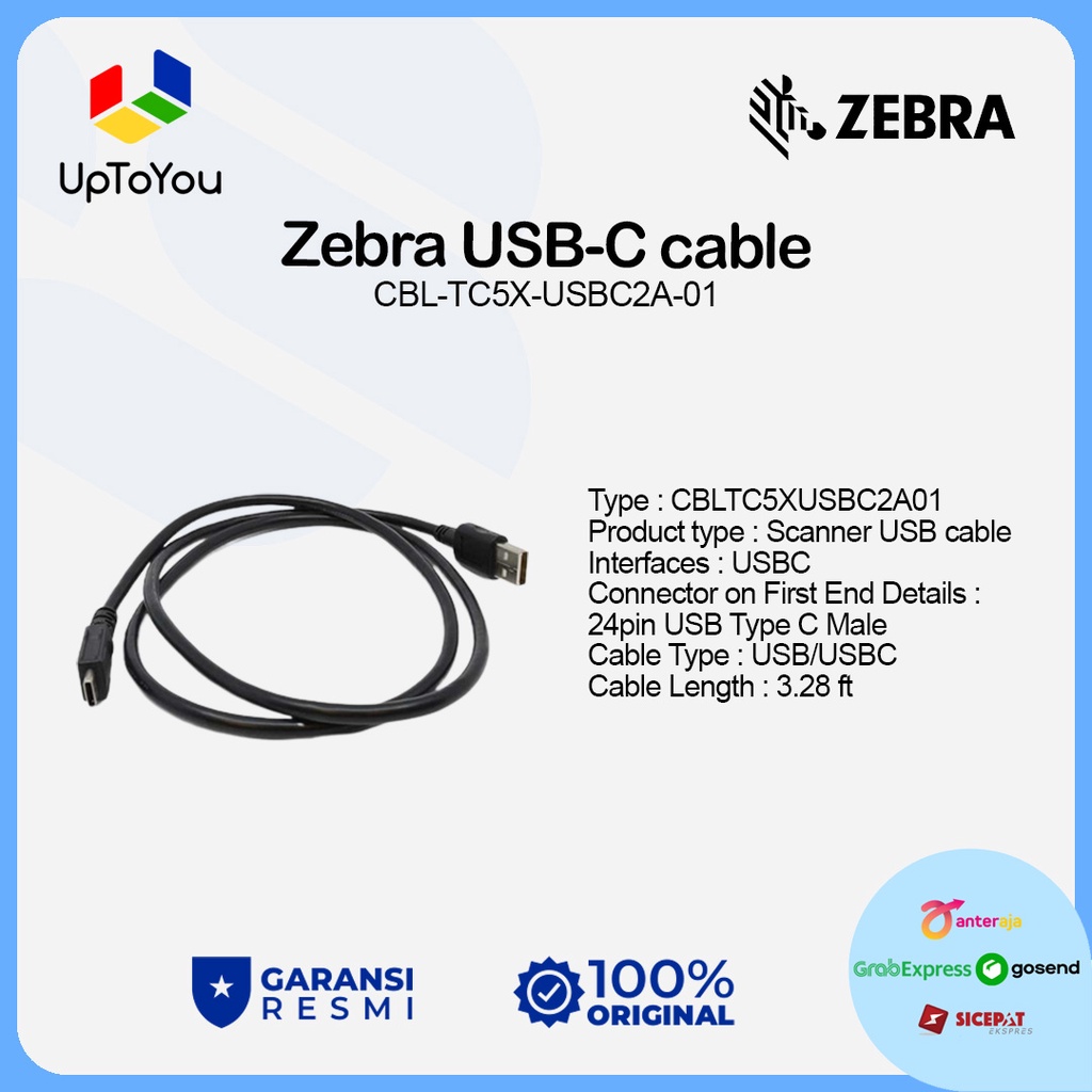 Jual Zebra USB-C cable | Shopee Indonesia