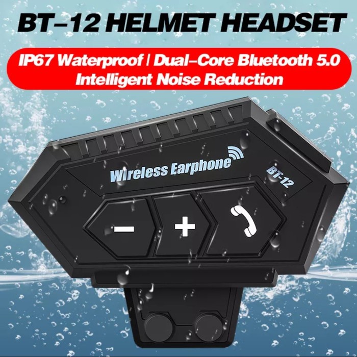 Jual Handsfree Bluetooth Motor BT12 not intercom | Shopee Indonesia