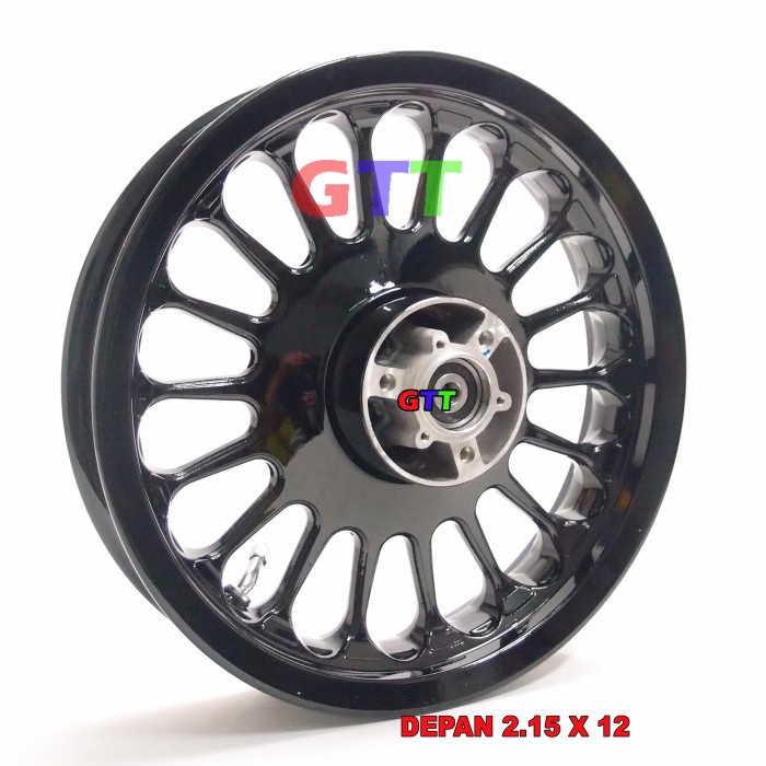 Jual VELG VND ROULLETE GRAND FILANO DAN FREEGO RING 12 - BLACK GLOSSY | Shopee Indonesia