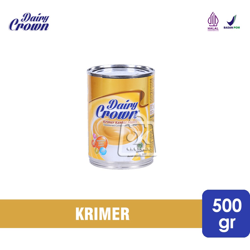 Jual Susu Krimer Dairy Crown Kental Manis (Kaleng 500gr) | Shopee Indonesia